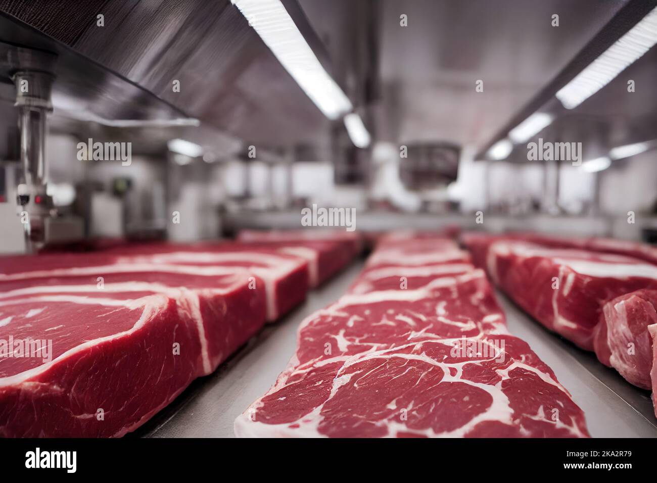 An AI-generated cultivated cell-based meat grown in the lab Stock Photo ...