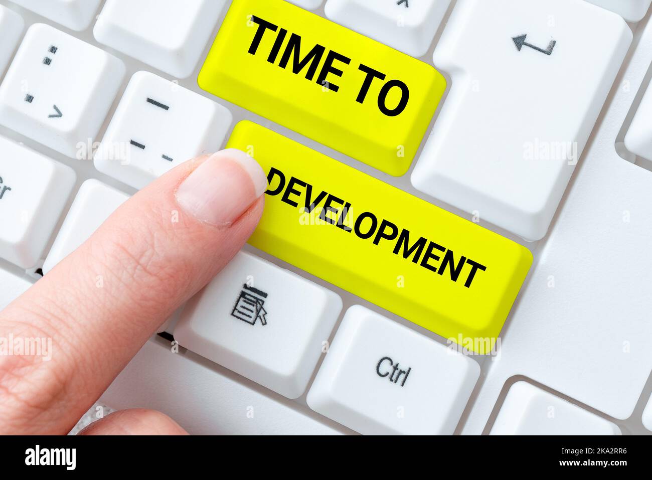 Conceptual caption Time To Development. Internet Concept Business ...