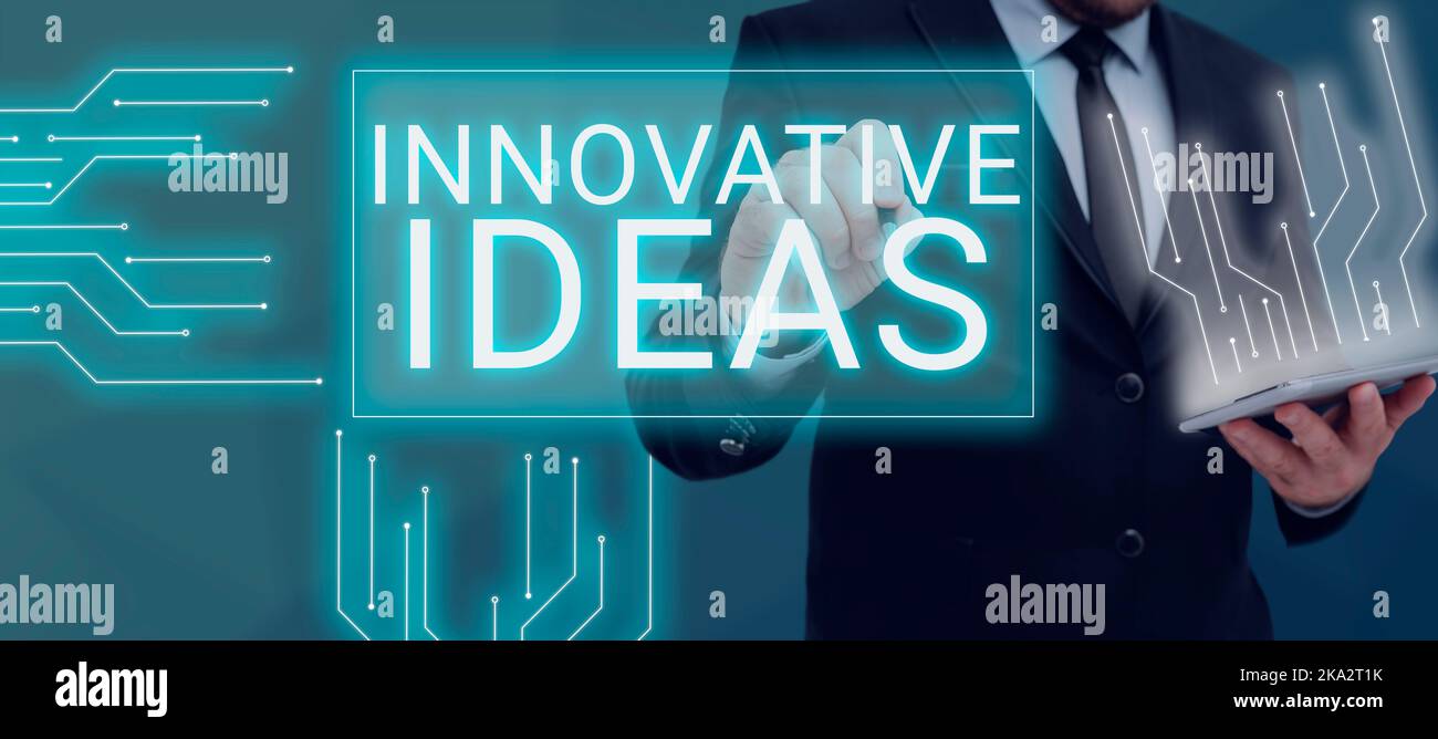 Writing displaying text Innovative Ideas. Business overview concepts ...