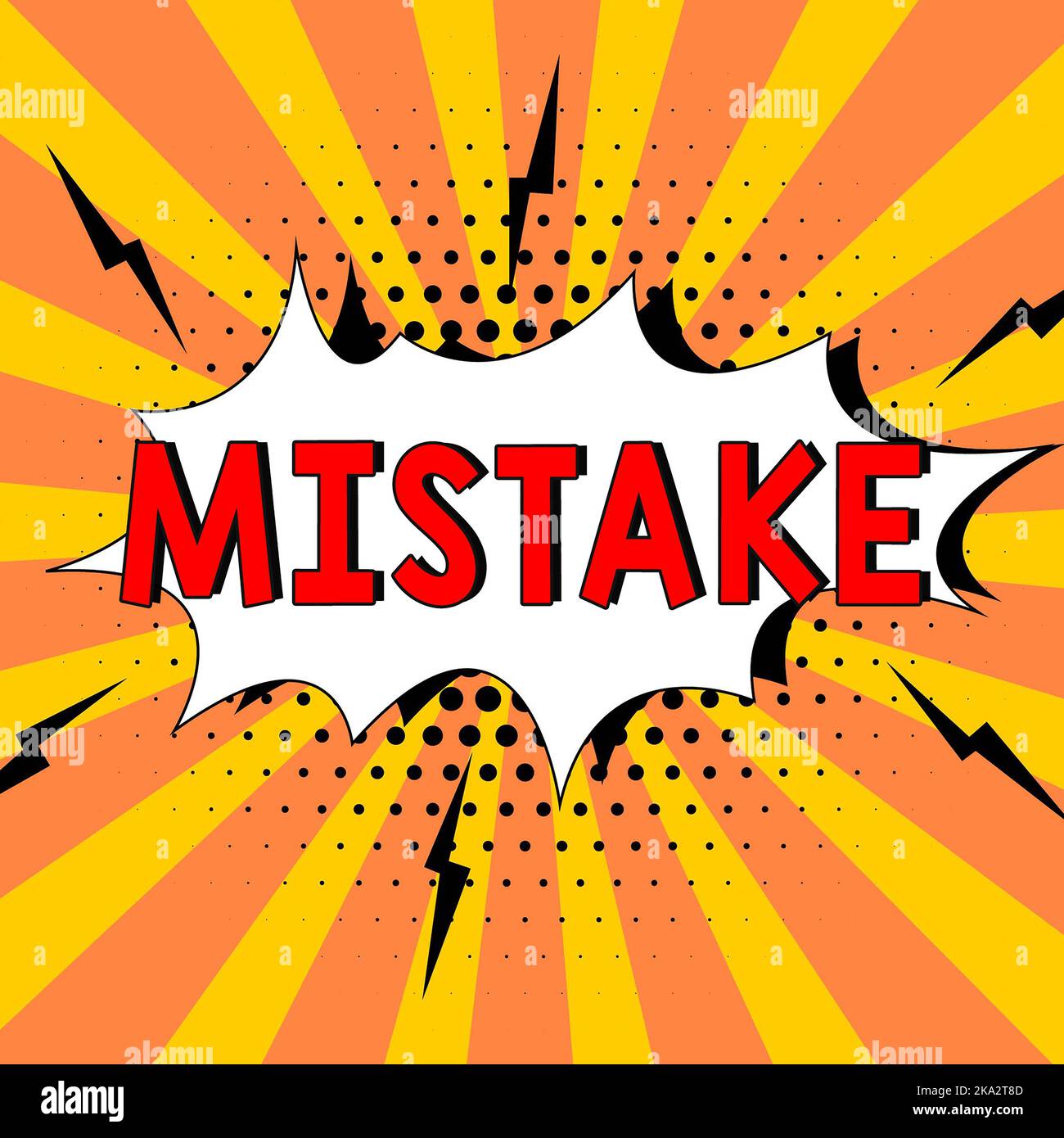 Conceptual display Mistake. Business showcase misconception about the ...