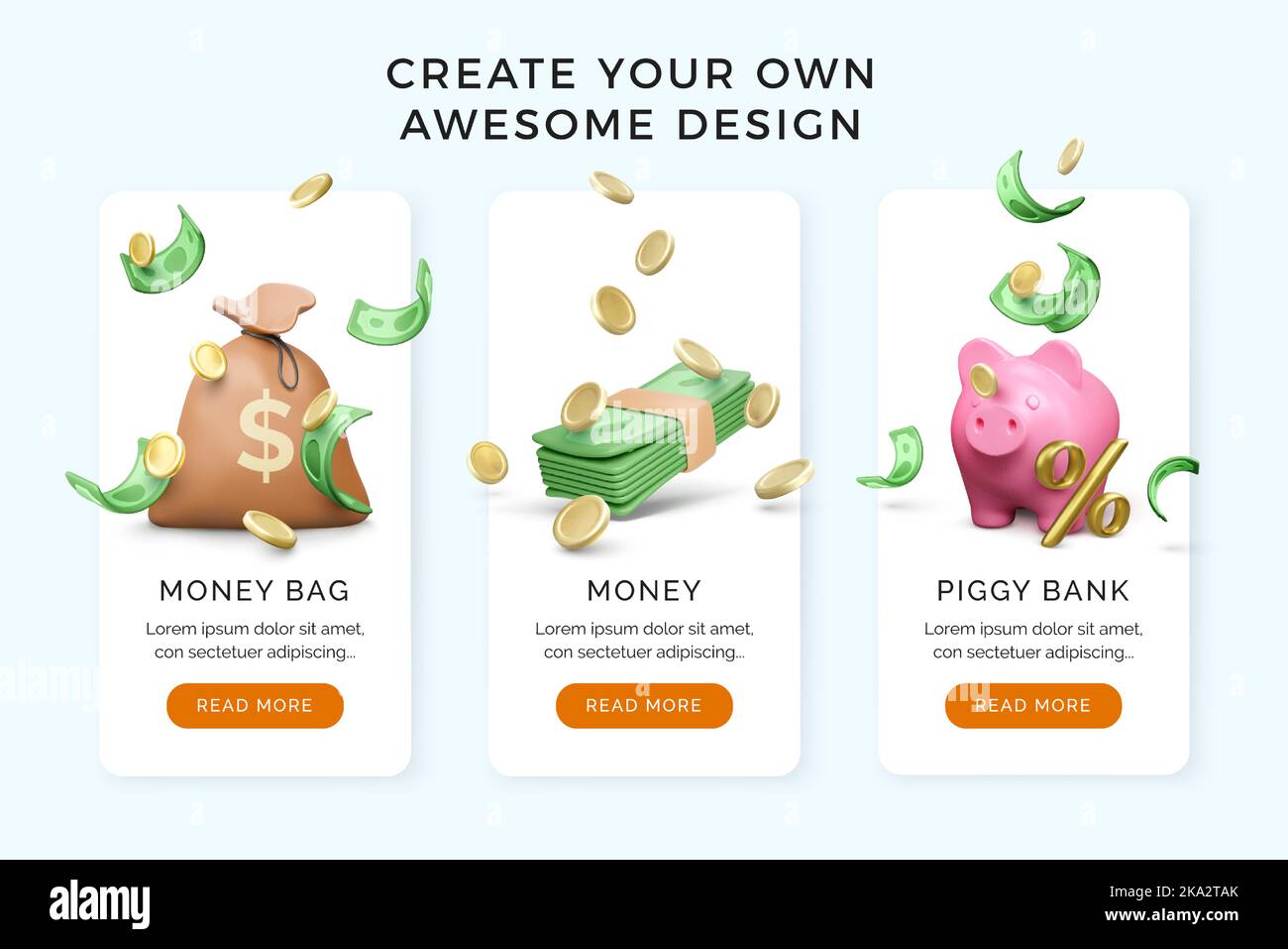 Bunch gold coins isolated Stock Vector Images - Alamy