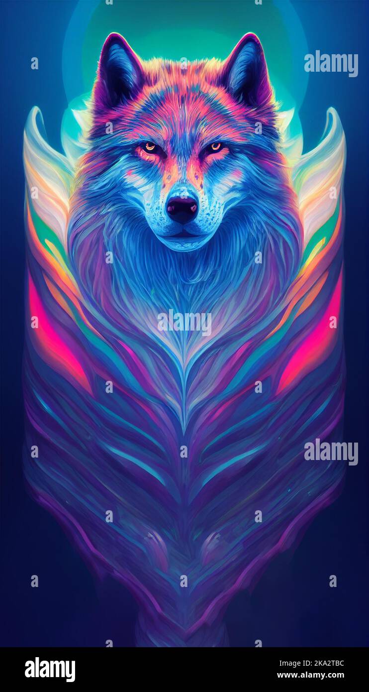 Colorful Wolf Wallpaper