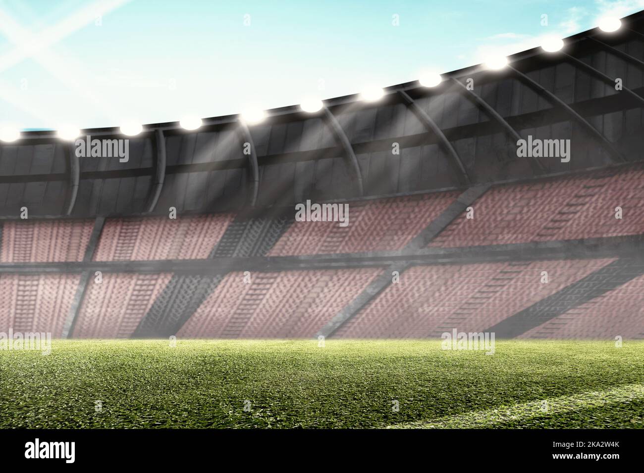 Grass inside the football stadium Stock Photo - Alamy