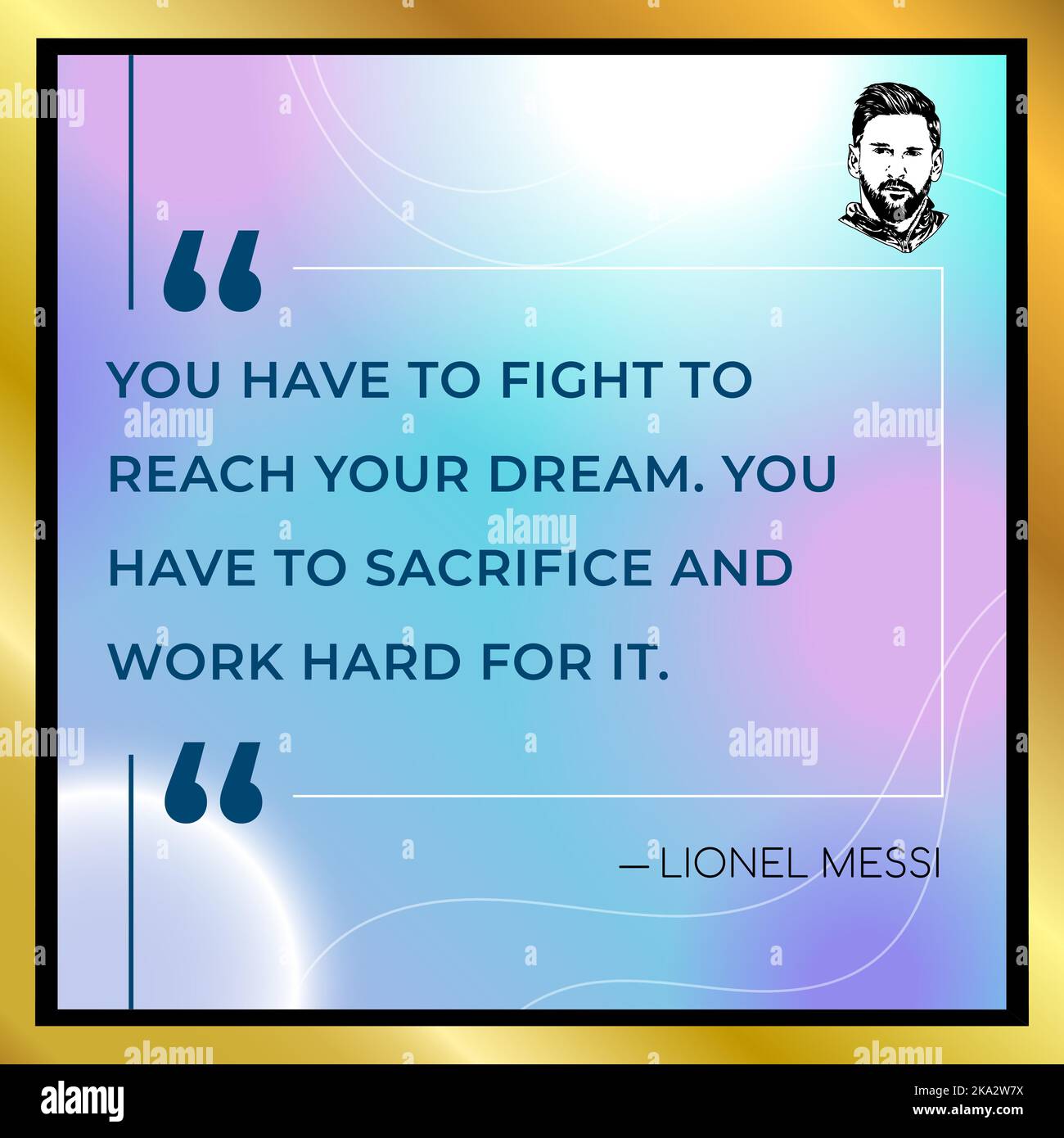 Lionel messi motivation Stock Vector Images - Alamy