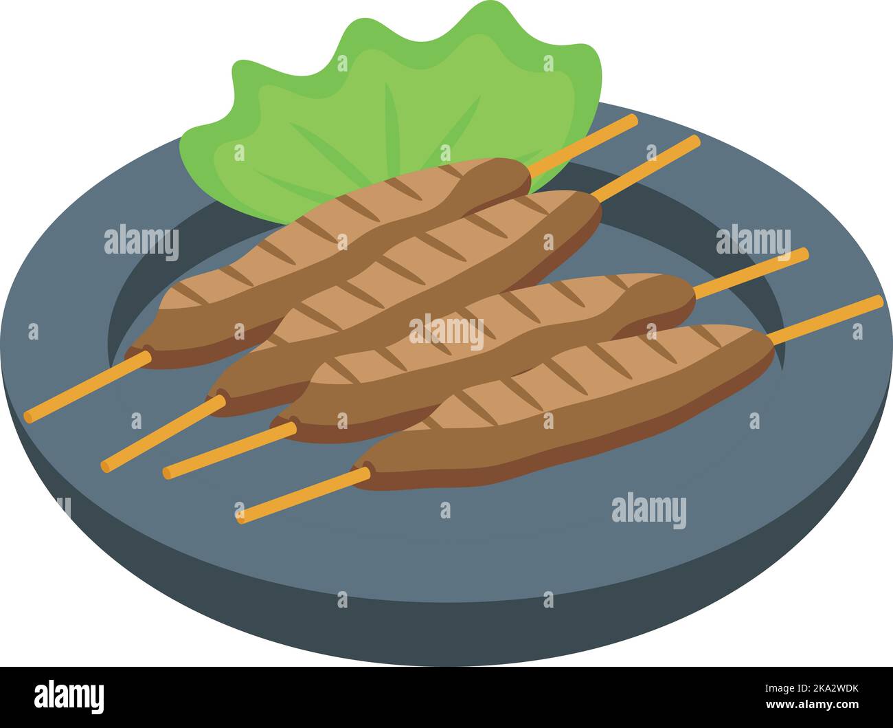 Bbq meat icon isometric vector. Food menu. Dish food Stock Vector Image ...