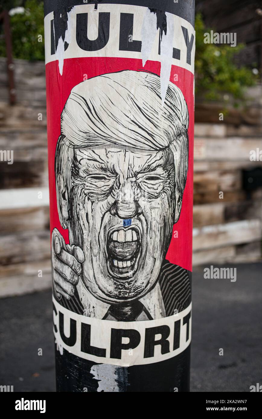 Trump Culprit Poster, downtown New York City Stock Photo - Alamy
