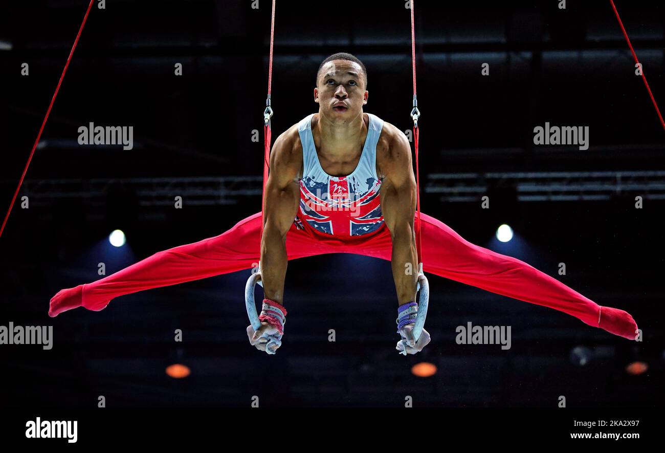 Great Britain's Joe Fraser competes on the rings during day three of ...