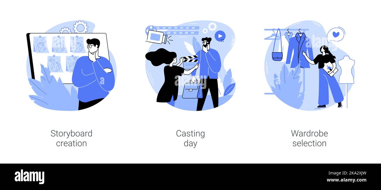 Production studio isolated cartoon vector illustrations se Stock Vector ...