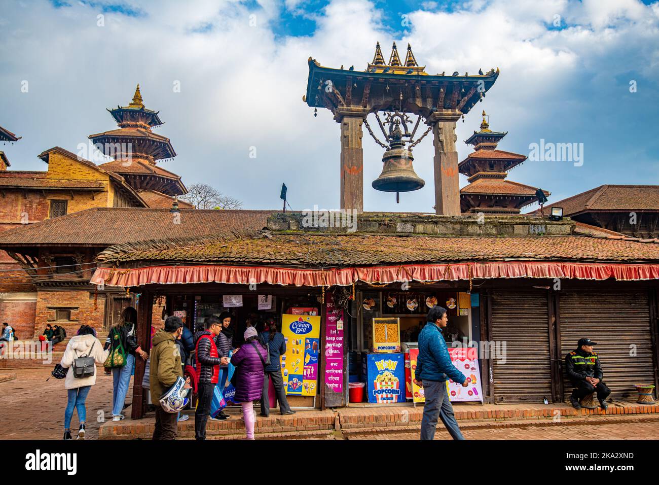 The people walking at the Patan Durbar Square in the center of Lalitpur, Nepal Stock Photo - Alamy