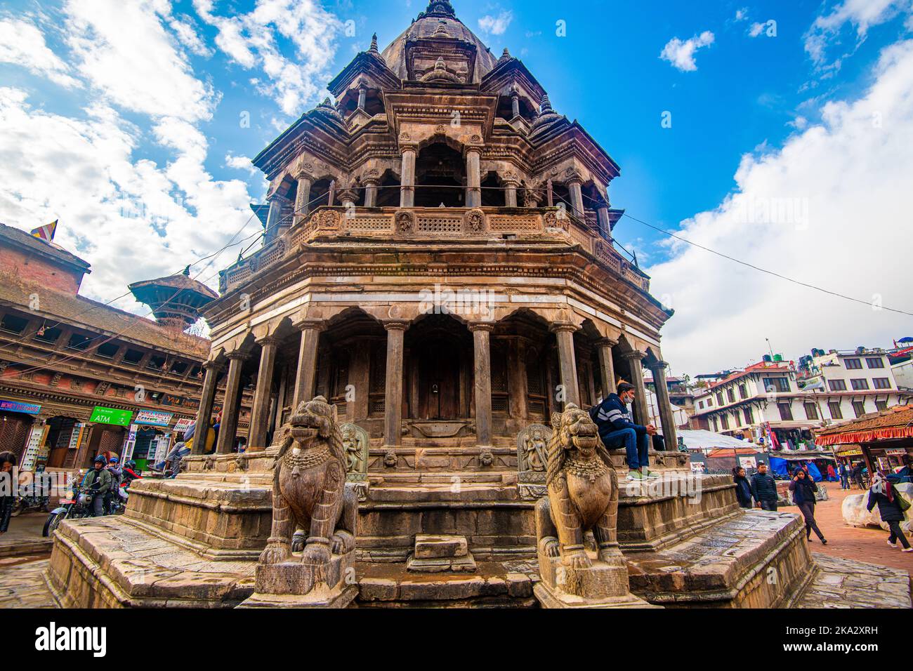 The Chyasi Deval Krishna Temple at the Patan Durbar Square in the ...