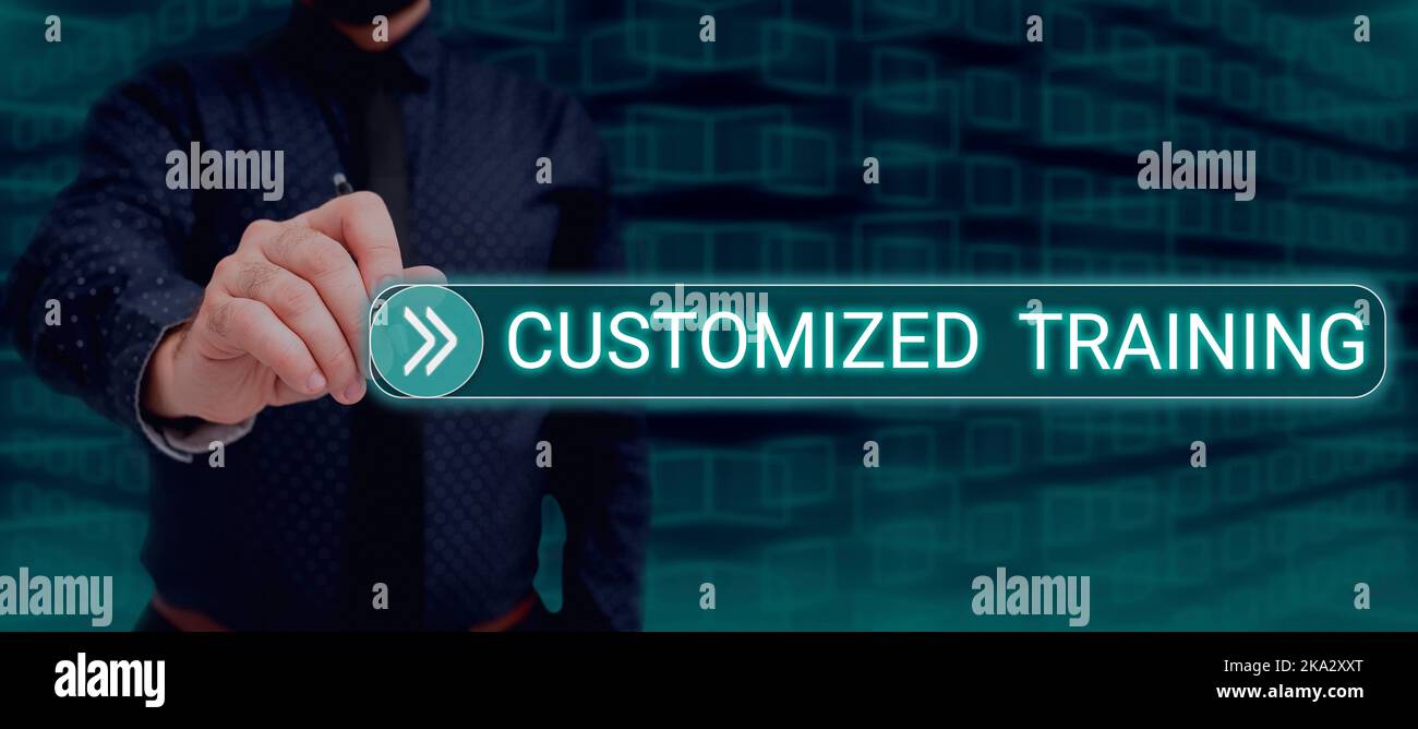 Text showing inspiration Customized Training. Conceptual photo Online ...