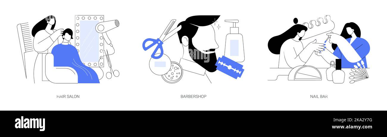 Beauty salon abstract concept vector illustrations Stock Vector Image ...