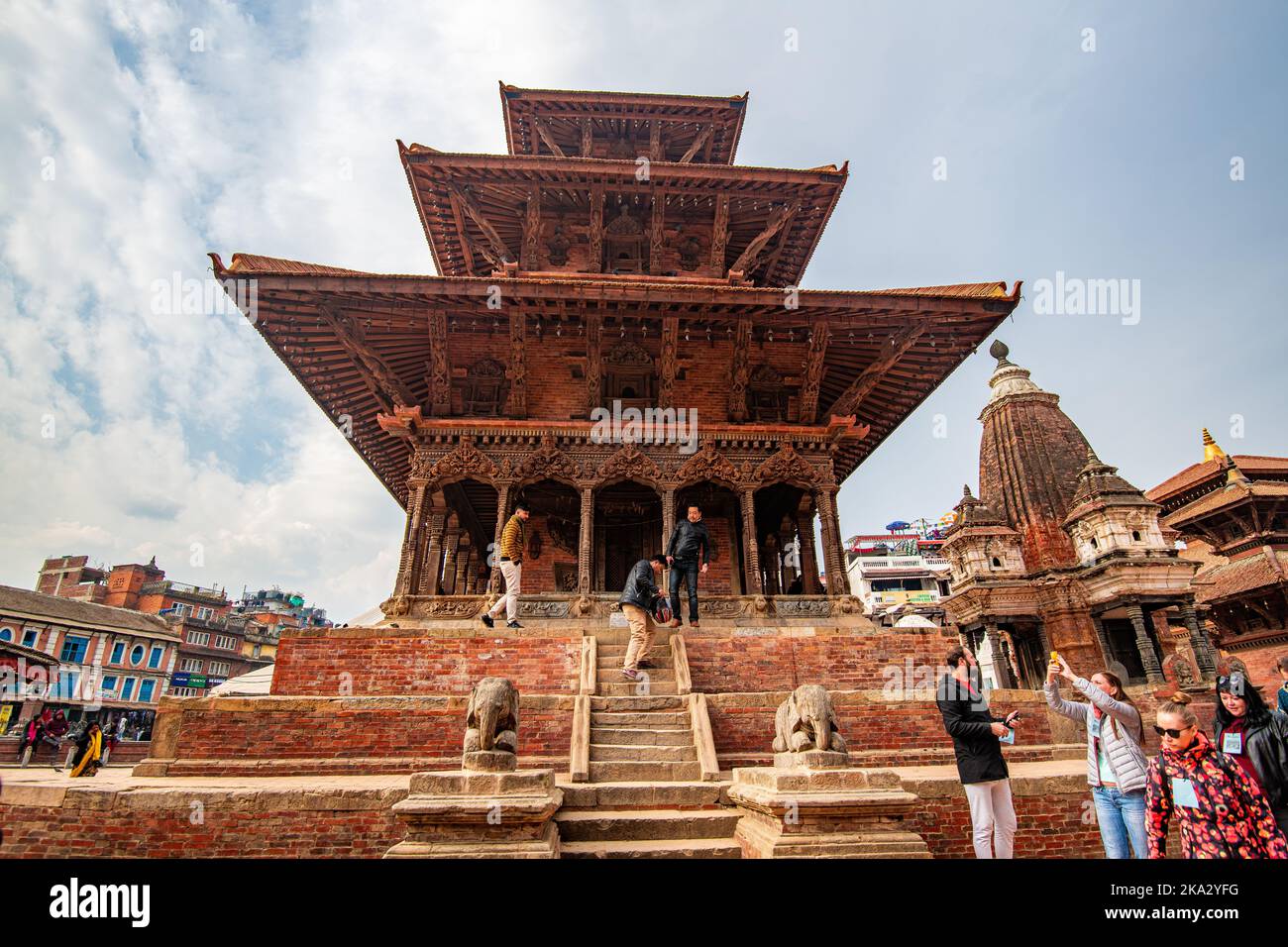 The beautiful architecture in the historical Patan Durbar Square ...