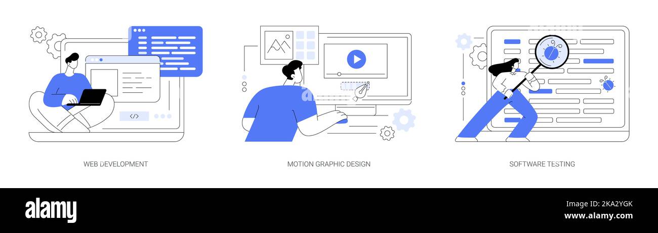 IT company service abstract concept vector illustrations Stock Vector ...