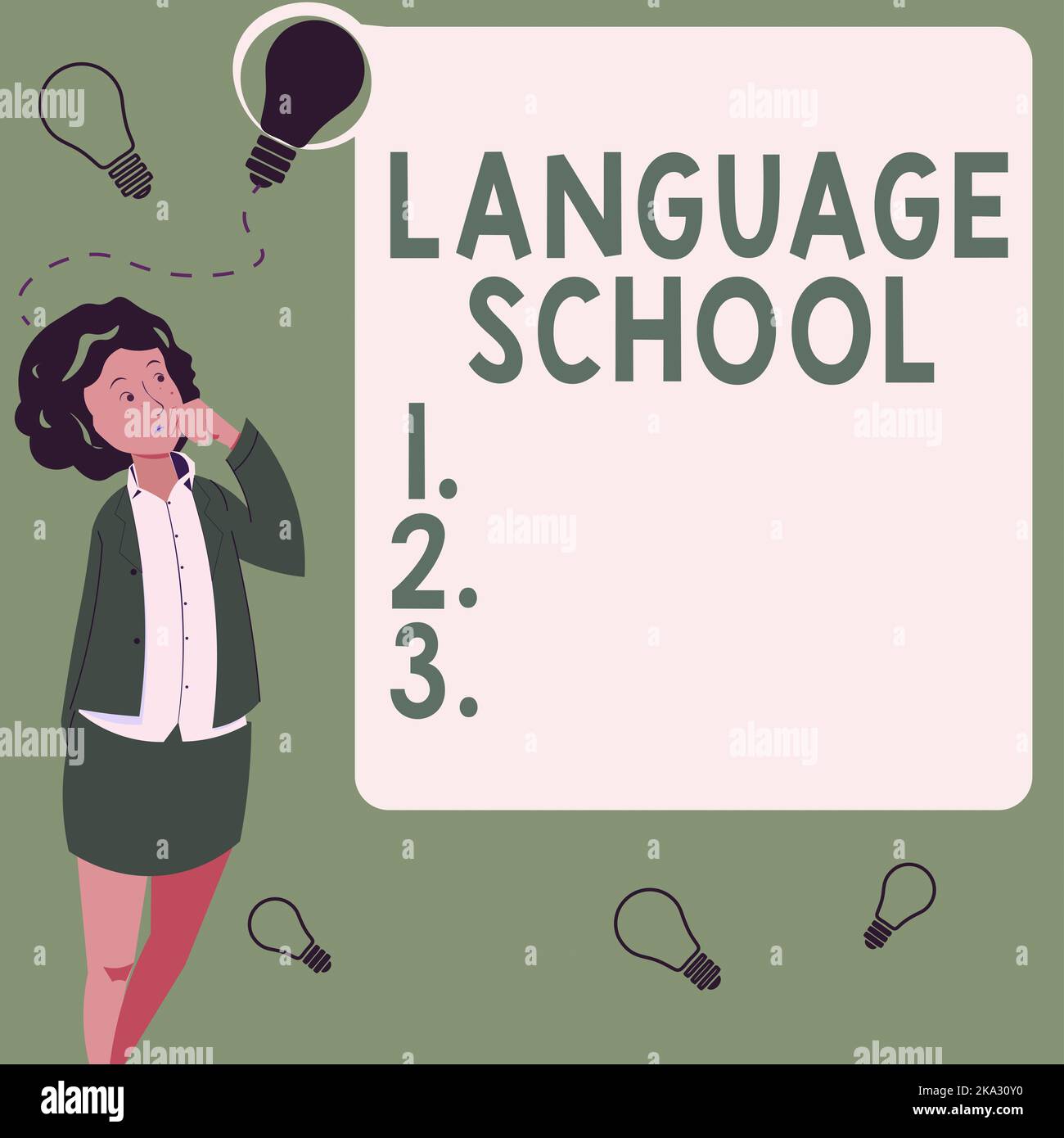 Inspiration showing sign Language School. Business idea educational ...