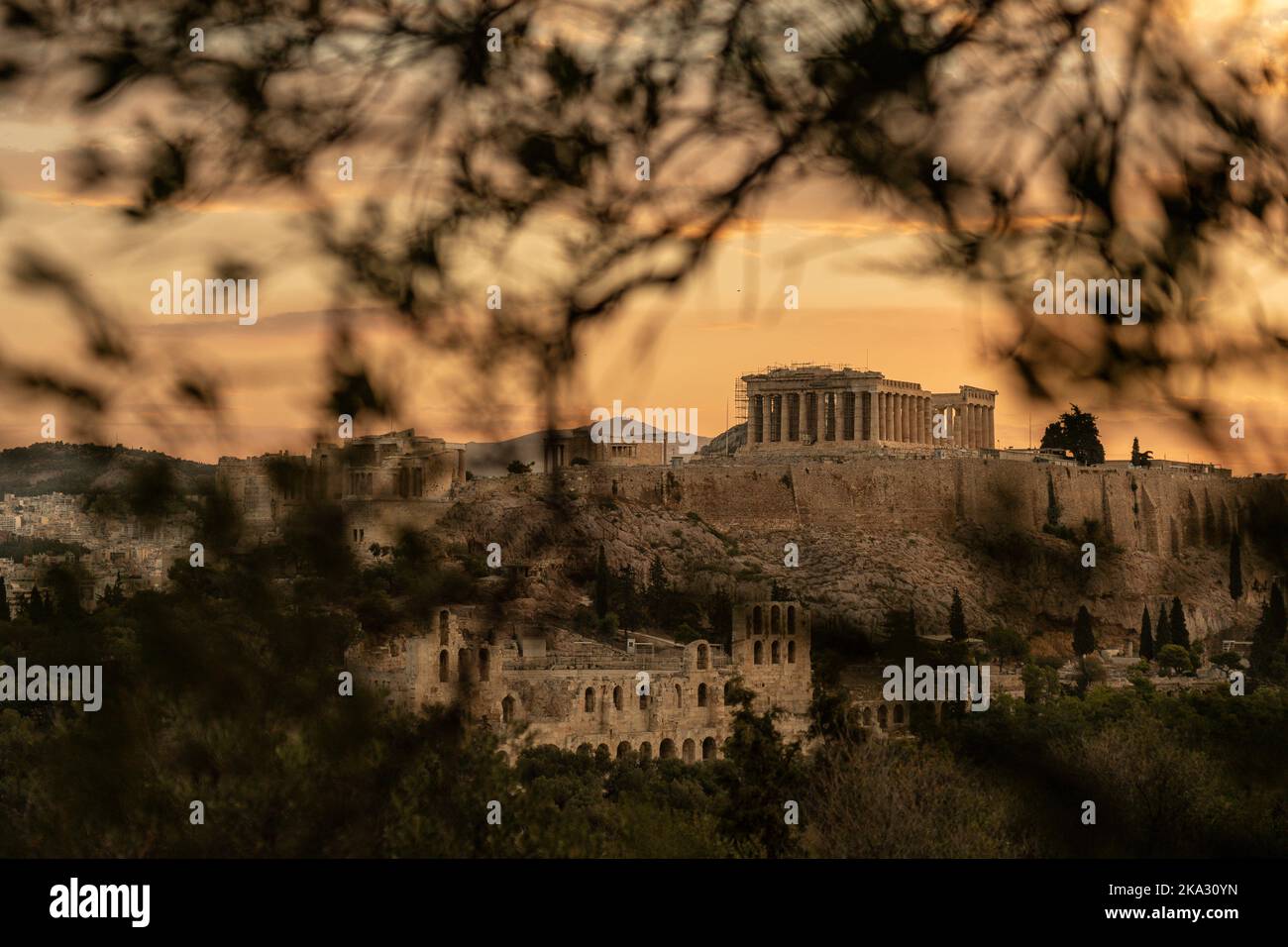 Acropolis of Athens at sunrise Stock Photo - Alamy