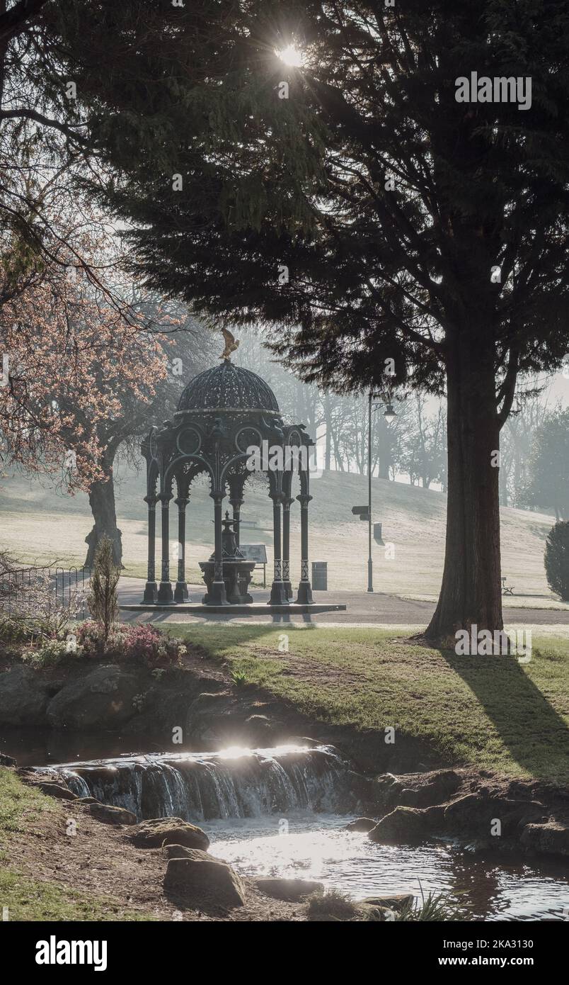 Dalmuir Park, Scotland on a beautiful, fresh spring morning with the ...