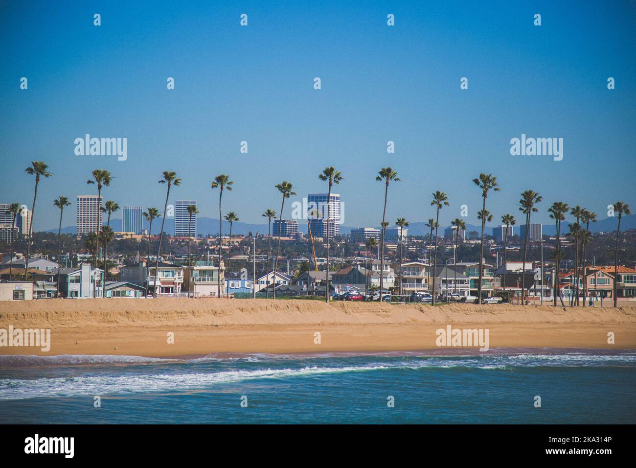 An aerial view of the city on the seashore Stock Photo - Alamy