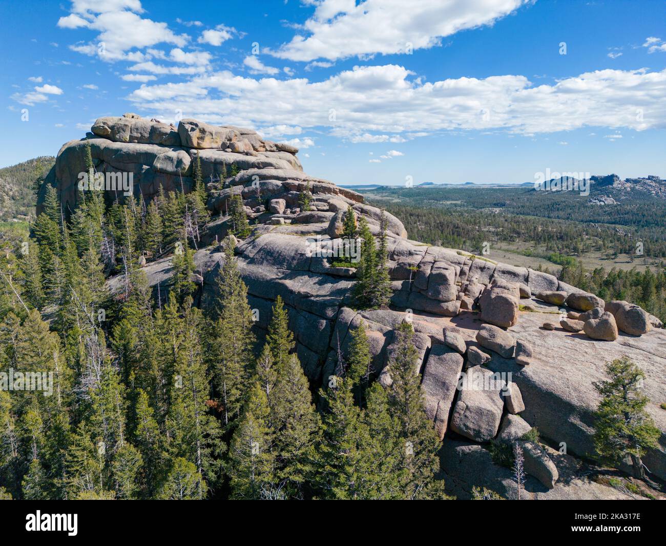 Aerial view of Vedauwoo and Blair Wallis outdoor Recreation area ...