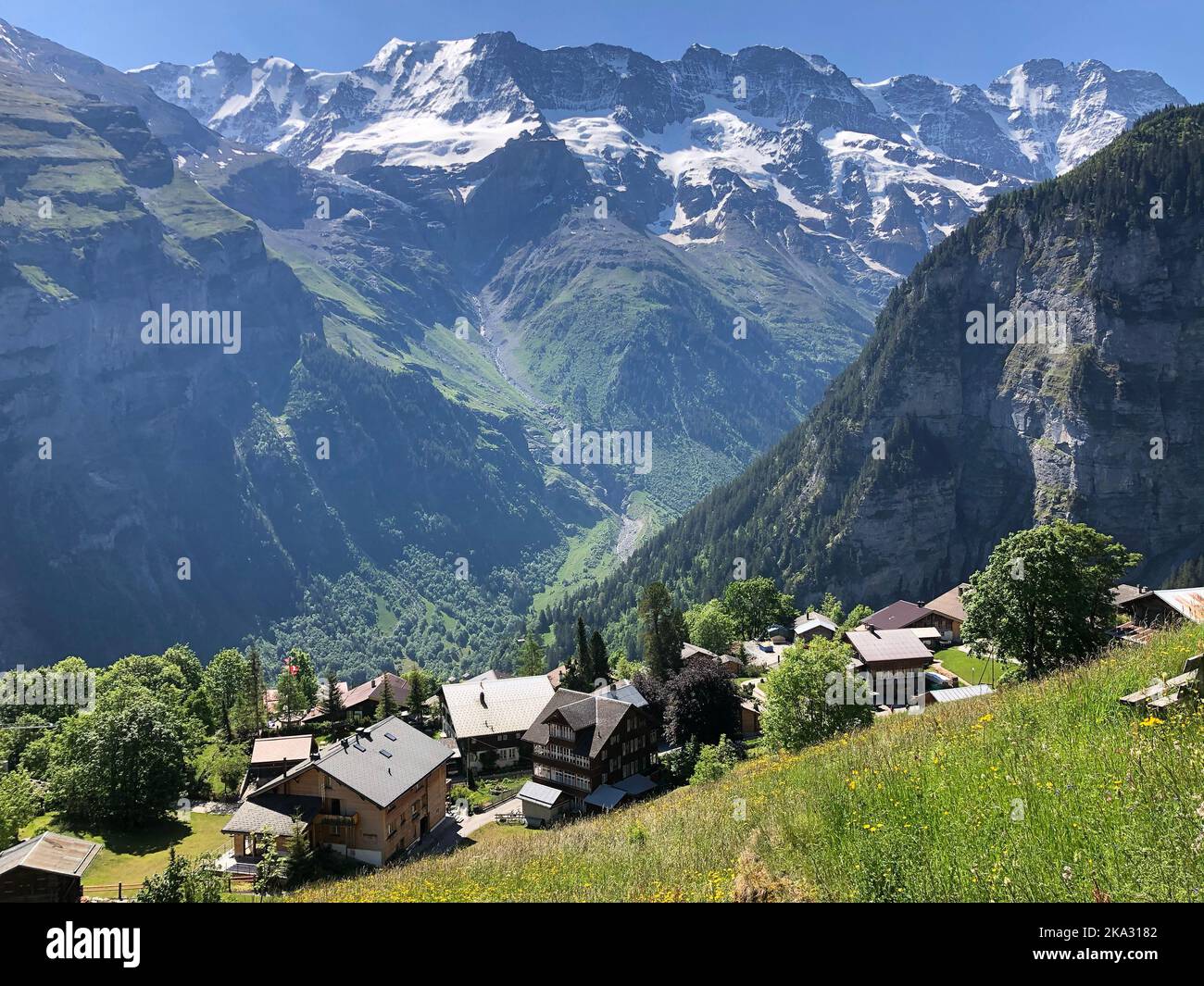 Beautiful village murren in hi-res stock photography and images - Alamy