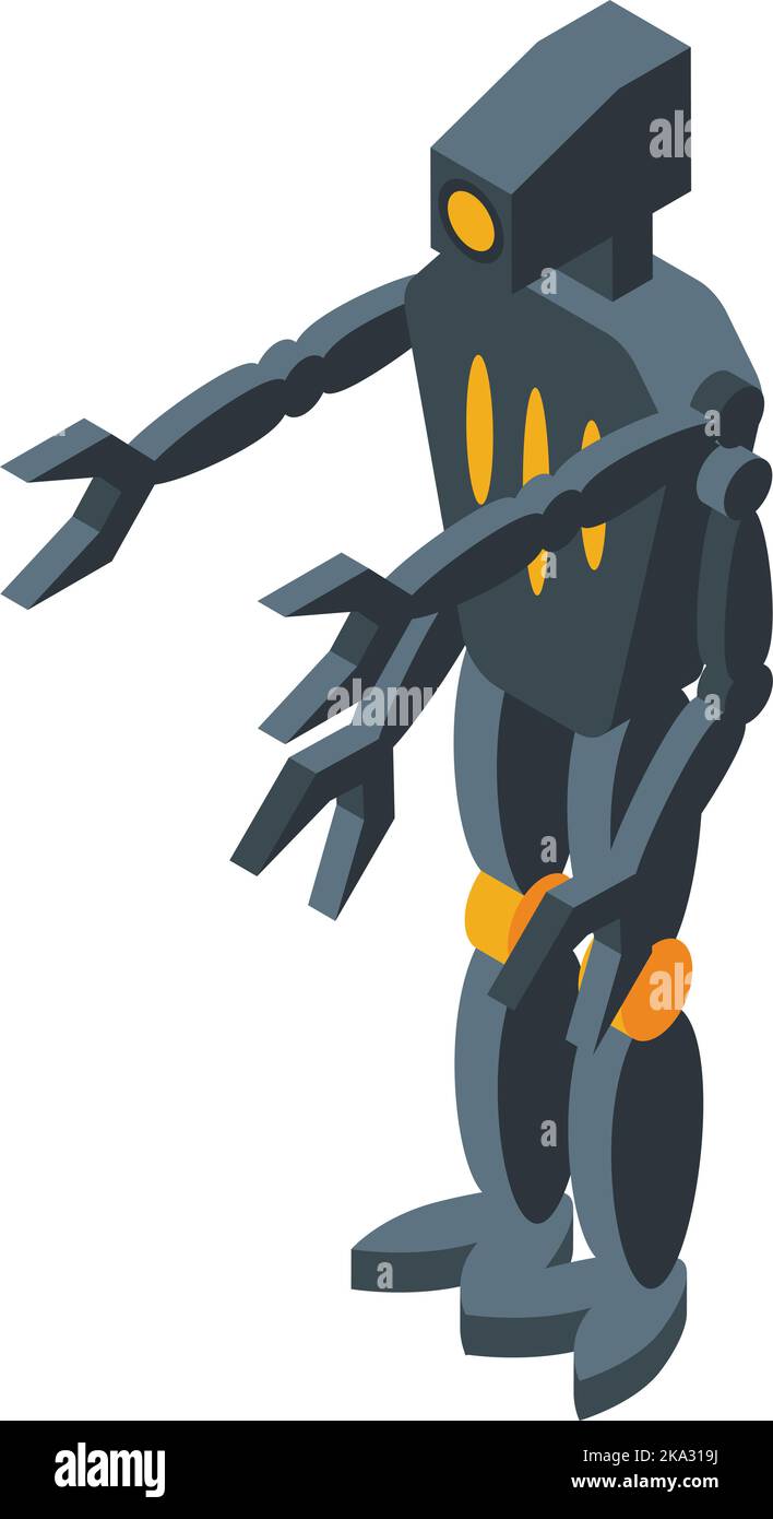 Robot icon isometric vector. Space alien. Planet kid Stock Vector Image ...