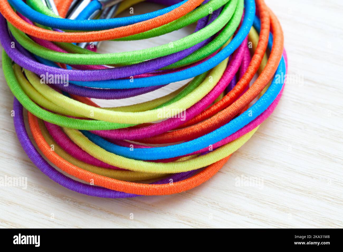 Colored rubber bands Stock Photo - Alamy