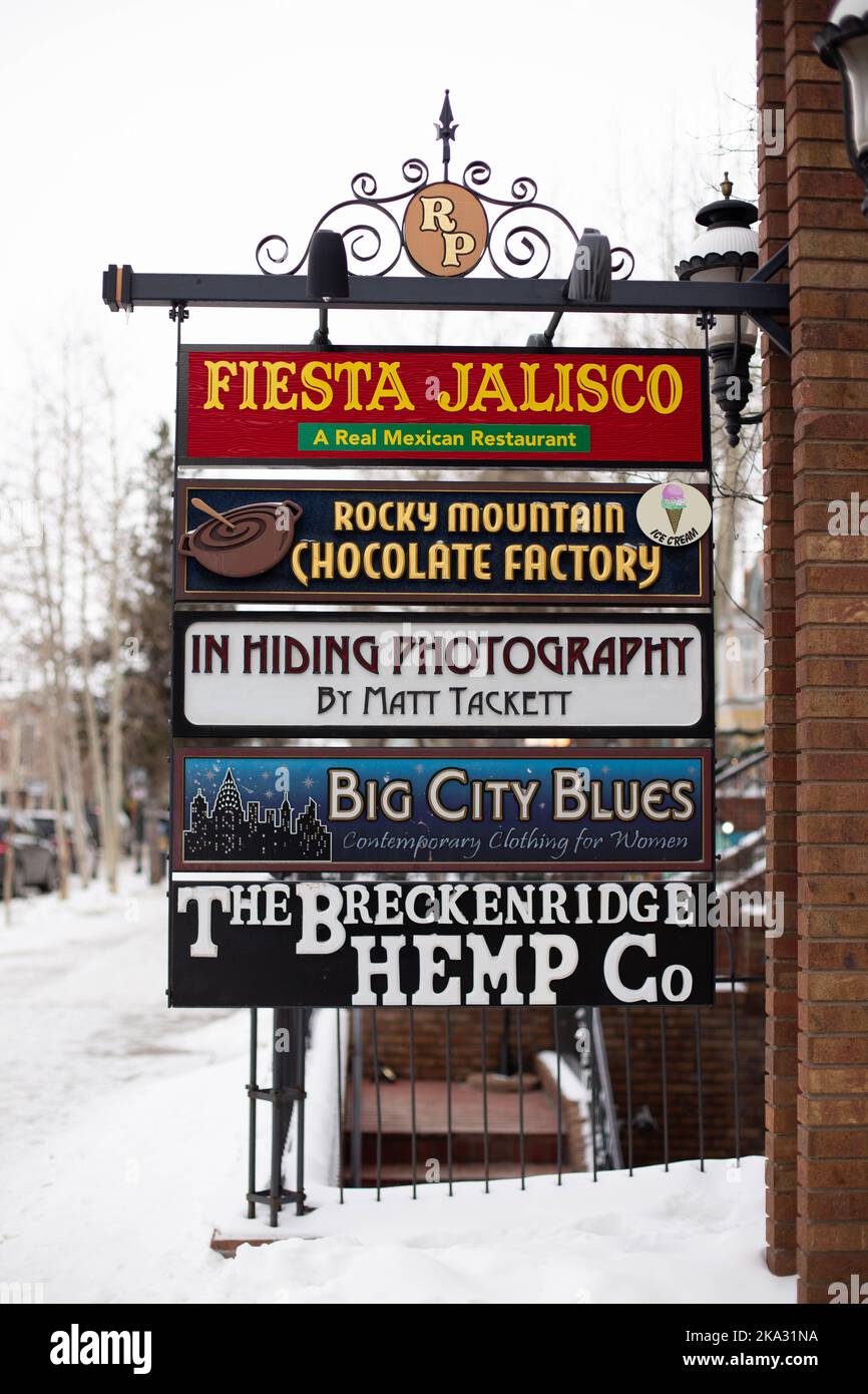 Usa colorado breckenridge main street hi-res stock photography and ...