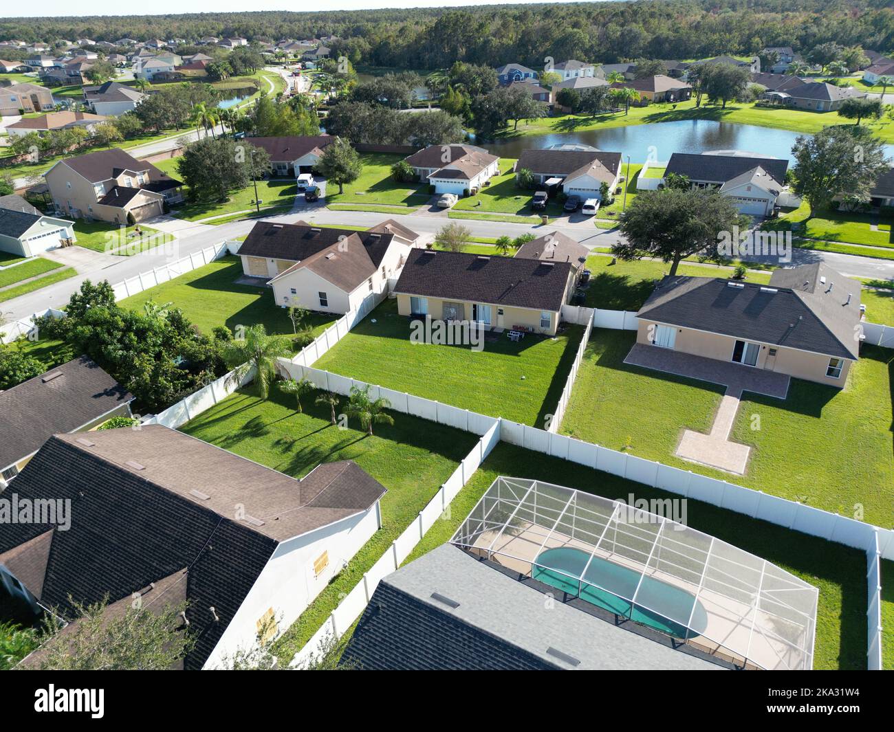 Residential area fences hi-res stock photography and images - Alamy