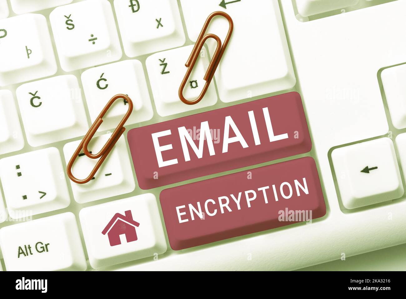 Hand writing sign Email Encryption. Concept meaning systematic tactic ...