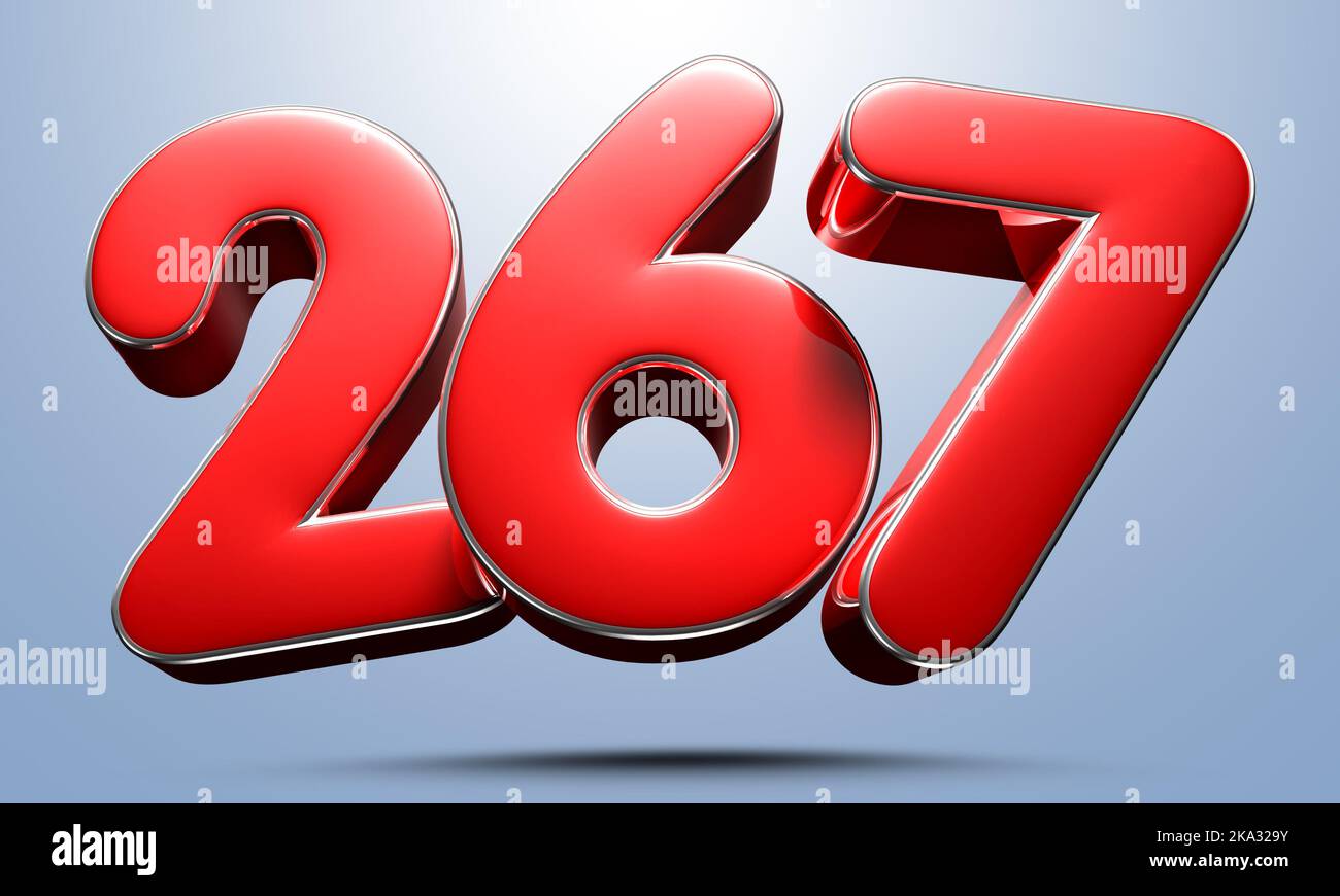 3d number 267 hi-res stock photography and images - Alamy