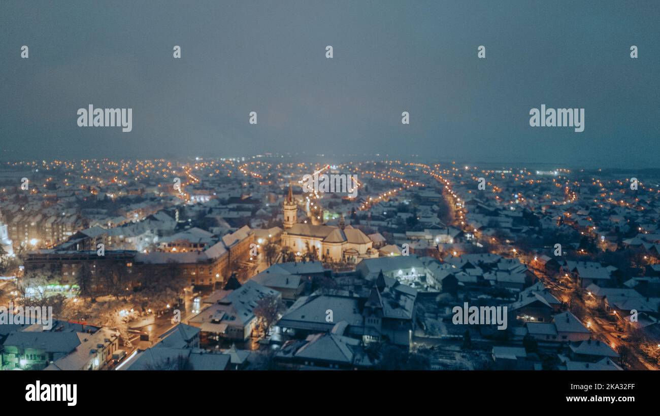 A high angle shot of modern buildings on a cloudy day Stock Photo - Alamy