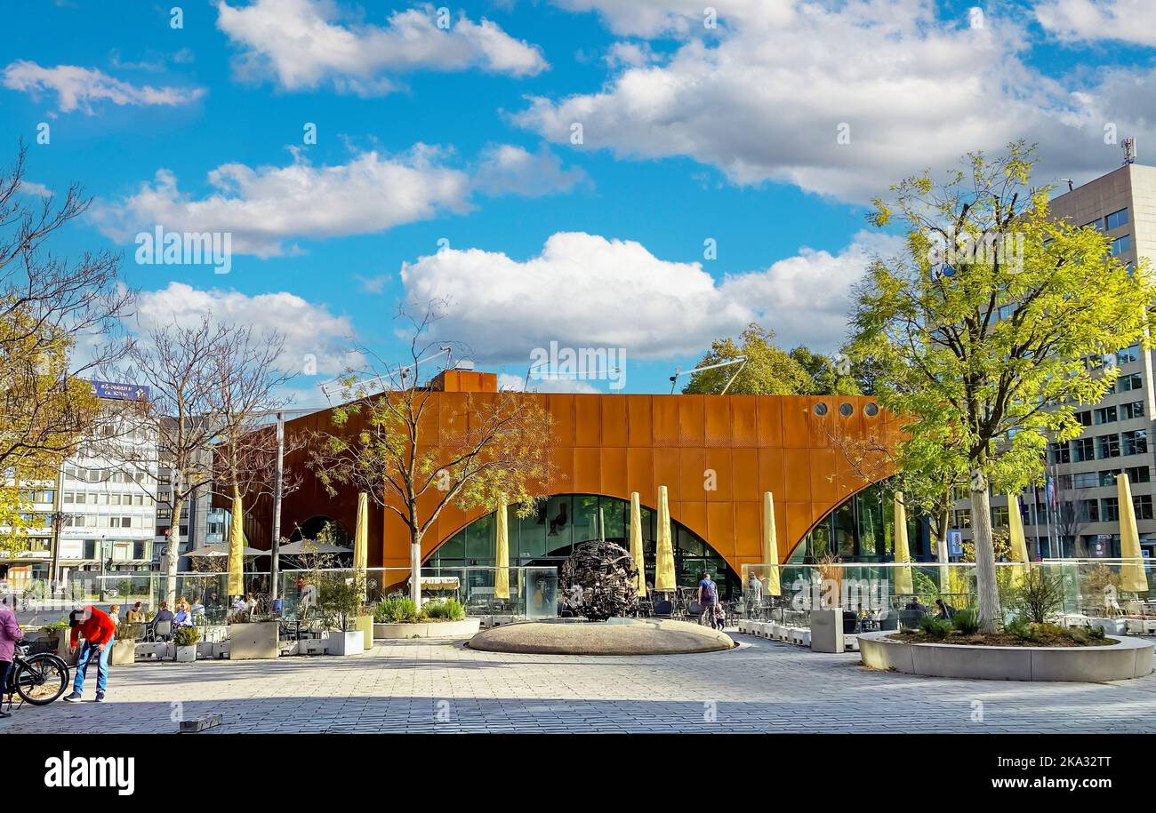 Düsseldorf (Martin Luther Platz), Germany - October 9. 2022: View over ...