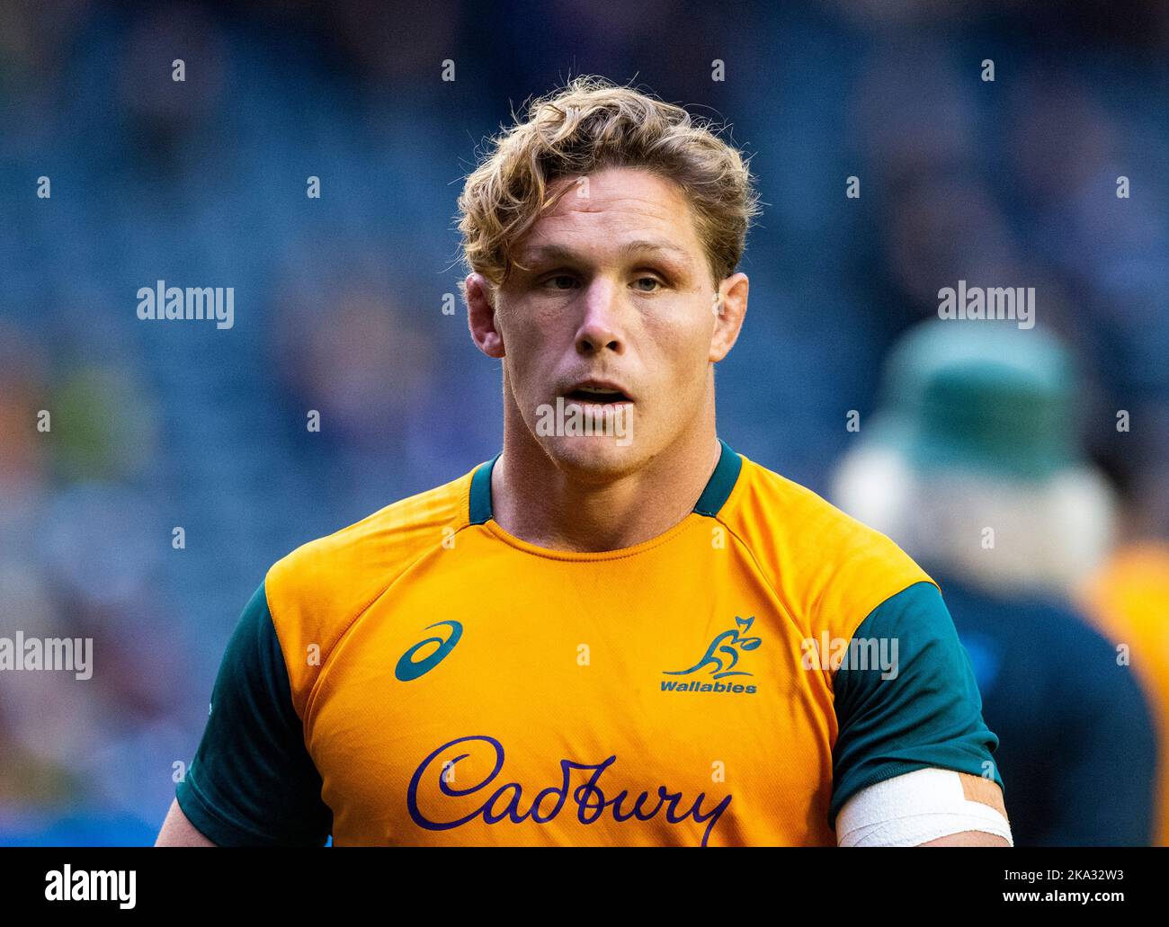 EDINBURGH, SCOTLAND - OCTOBER 29: Australian Back Row, Michael Hooper, before the Autumn ...