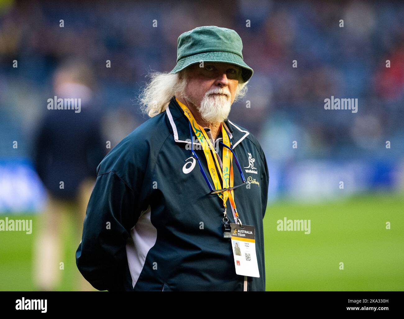 EDINBURGH, SCOTLAND - OCTOBER 29: Australian coach, Laurie Fishder ...