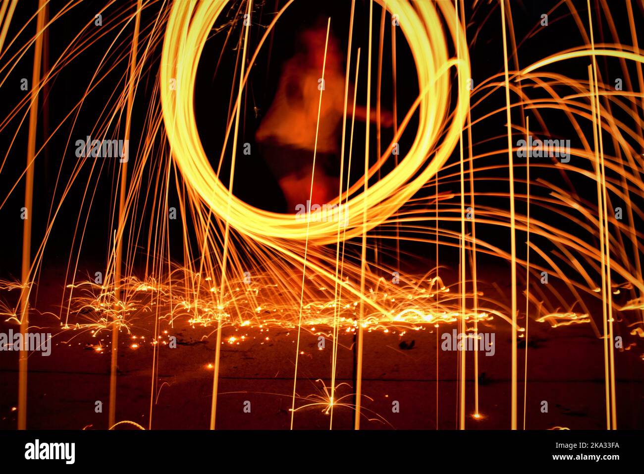 A long exposure photography of a firecracker Stock Photo - Alamy