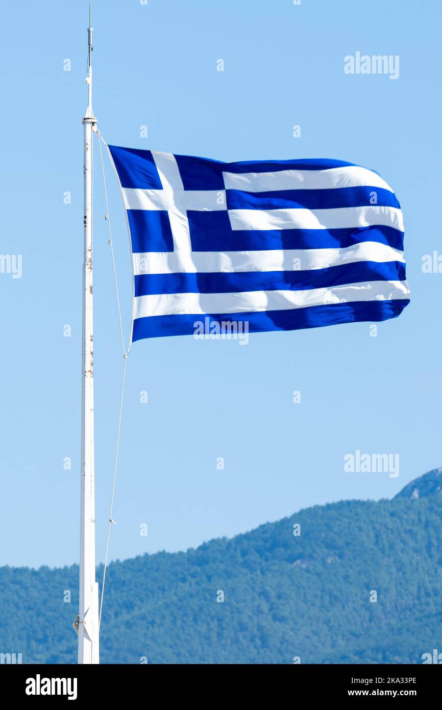 Athens, Greece. 31st Oct, 2022. Greek Flag during the wreath laying ...