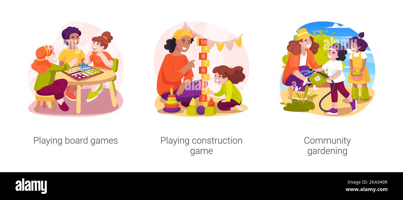 Extracurricular activity isolated cartoon vector illustration set Stock ...