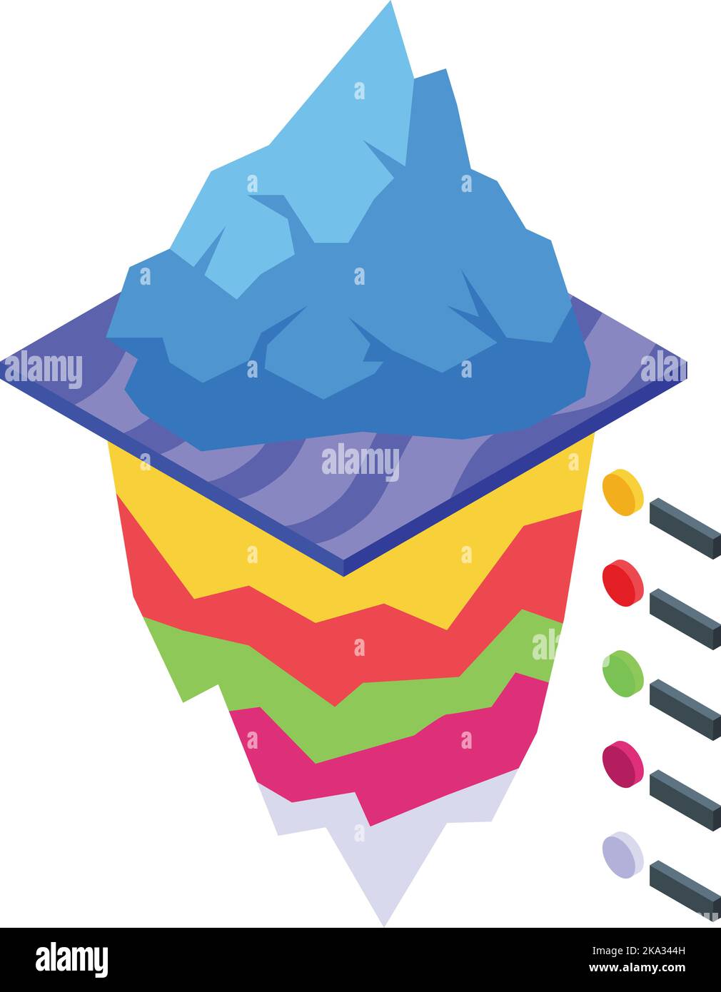 Big iceberg icon isometric vector. Glacier sea. North arctic Stock ...