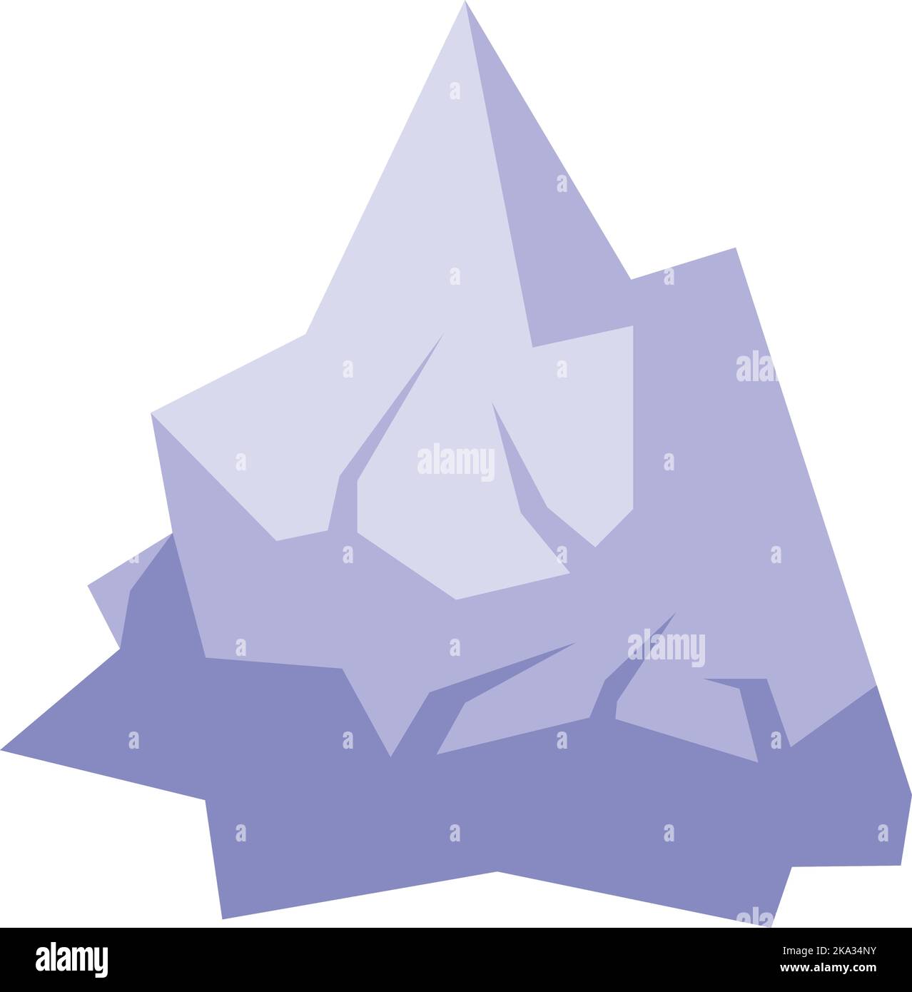 Glacier iceberg icon isometric vector. North risk. Peak diagram Stock ...