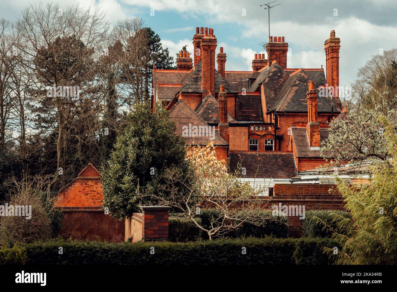 The beautiful red brick building in The Birmingham Botanical Gardens ...
