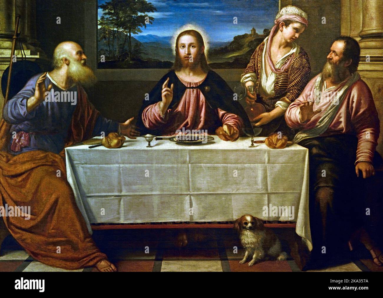 Cena in Emmaus by Jacopo Pistoia 1500-1572 Palazzo Pitti - The Pitti ...