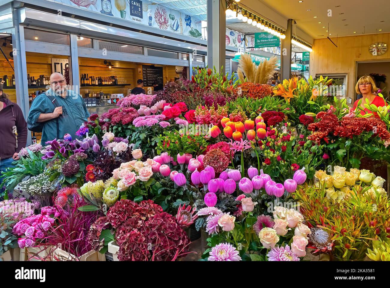 Düsseldorf (Carlsplatz), Germany - October 9. 2022: German market stall ...