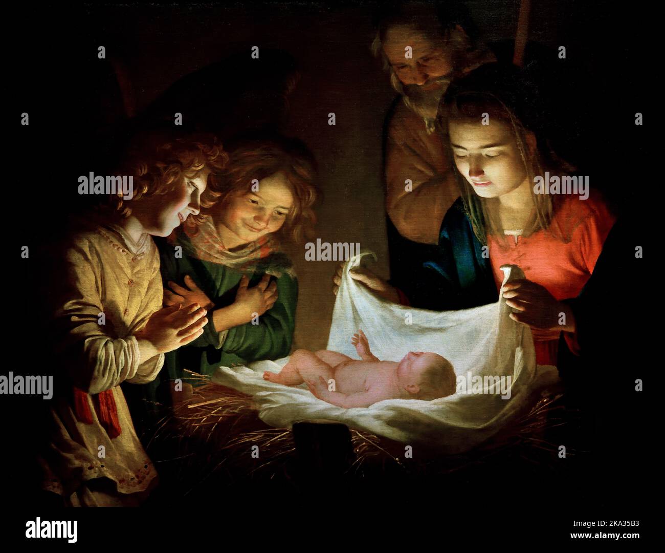 Adoration of the Christ Child, (Italian: Adorazione del Bambino), 1619 ...
