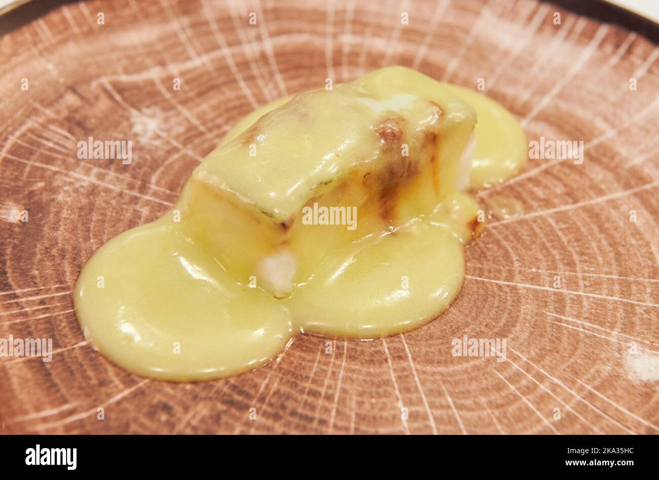 Typical food of the Basque Country Cod al pil pil served on an ...