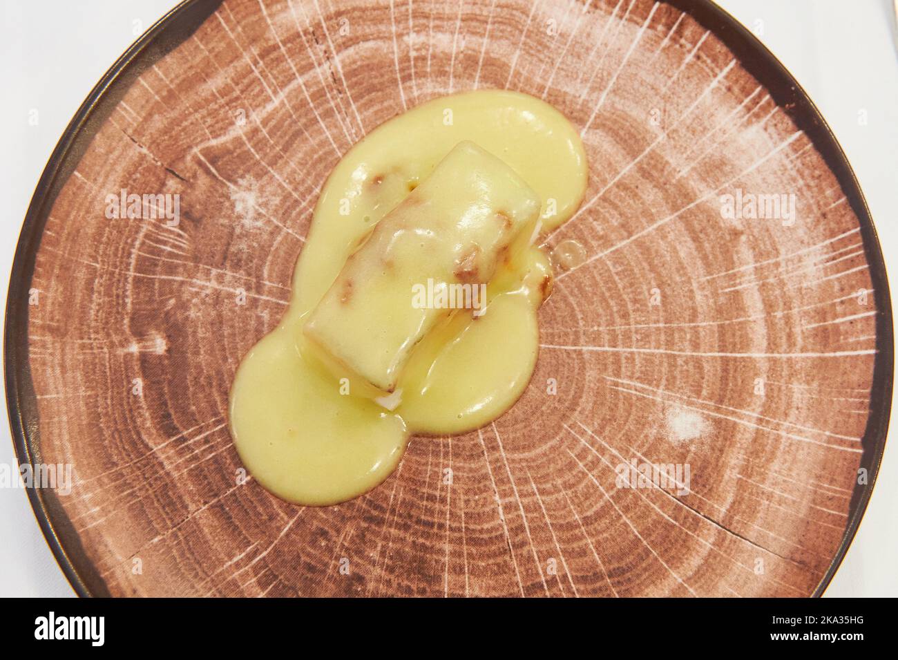 Typical food of the Basque Country Cod al pil pil served on an ...