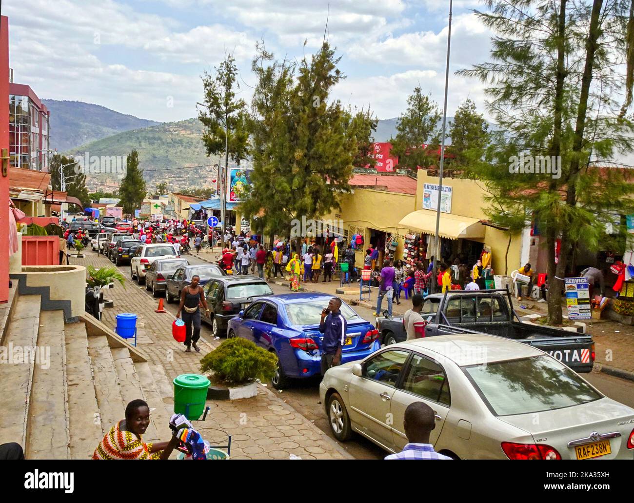 City market on KN57 street Kigali , Rwanda Stock Photo - Alamy
