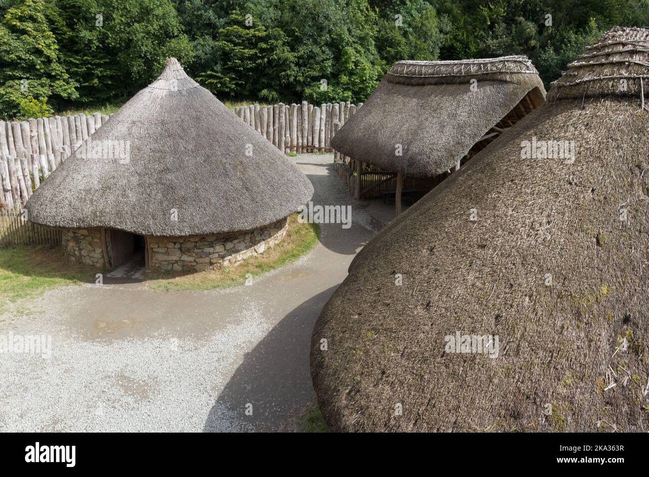 A medieval huts in the Irish National Heritage Park, Ireland Stock ...