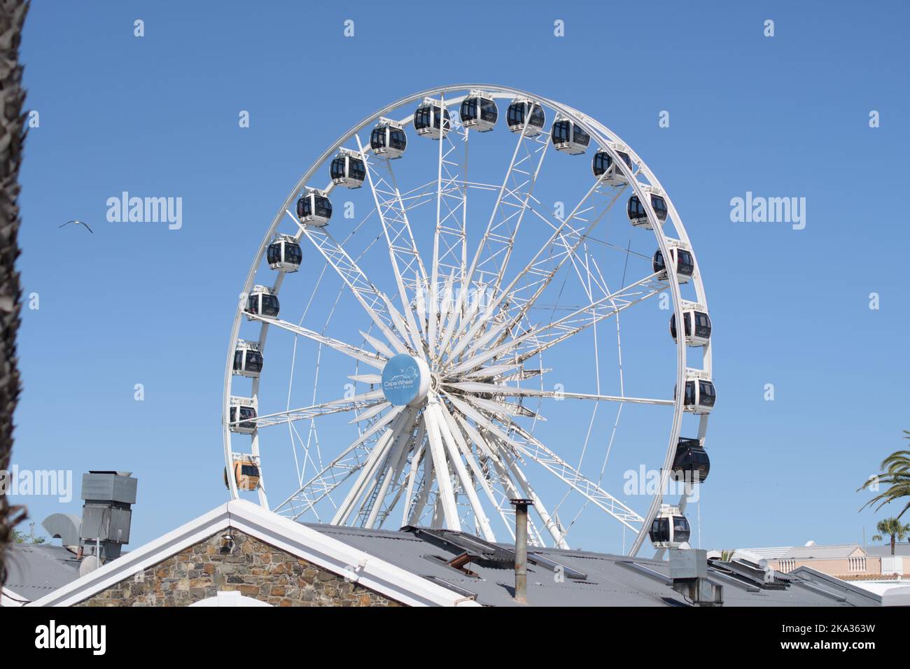 A scenic shot of the big Ferris wheel at waterfront Cape Town, South ...
