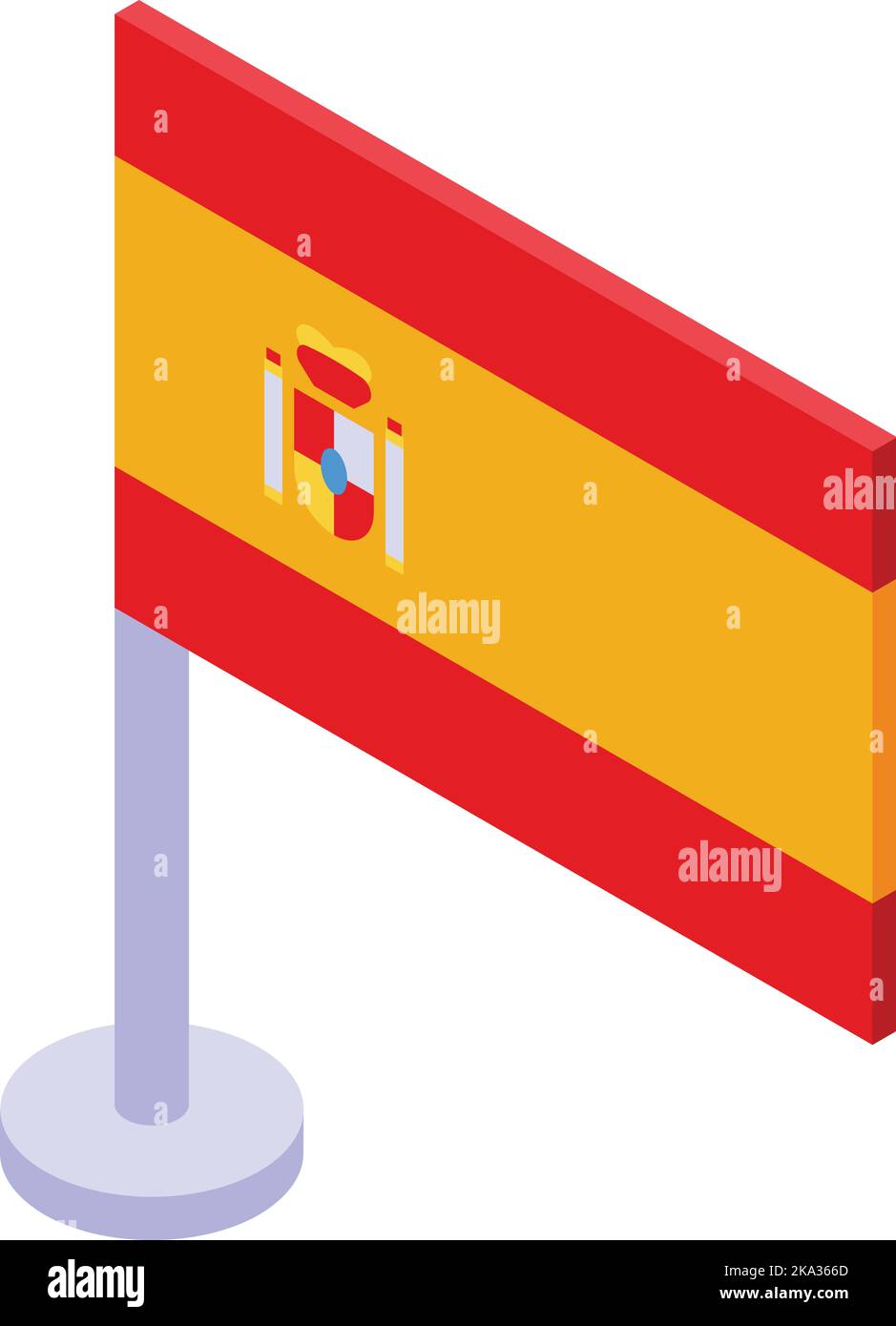 Spanish flag icon isometric vector. Paella food. Seafood cuisine Stock ...