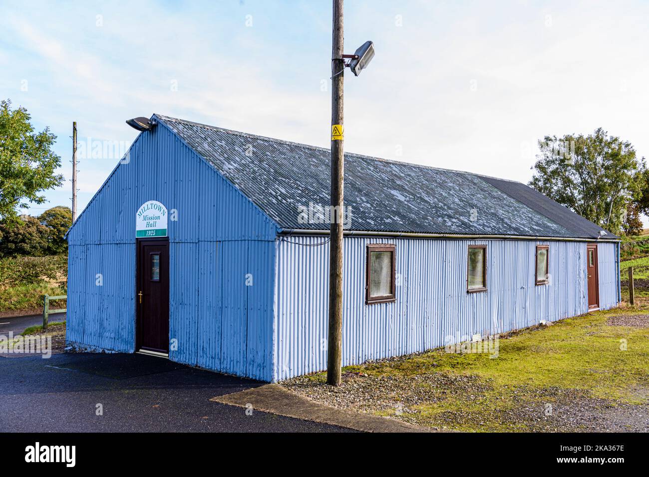 Small mission hall church, built in 1925 using corrugated iron, and ...